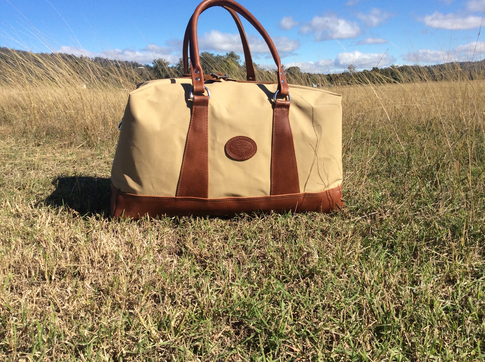 Chopper Bag - LARGE - Canvas/Leather – Loretta Matthews Industries