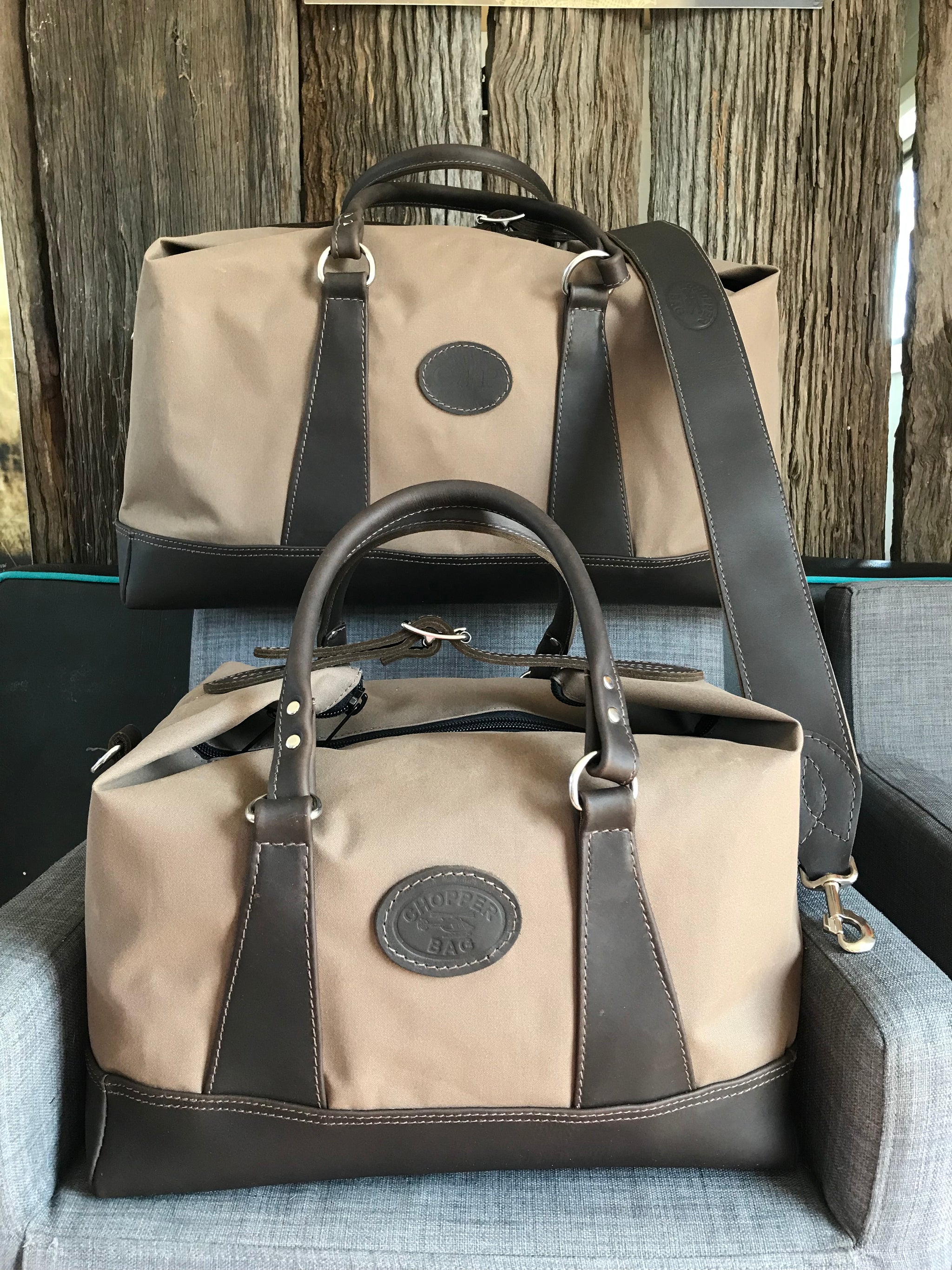 Chopper Bag - LARGE - Canvas/Leather – Loretta Matthews Industries